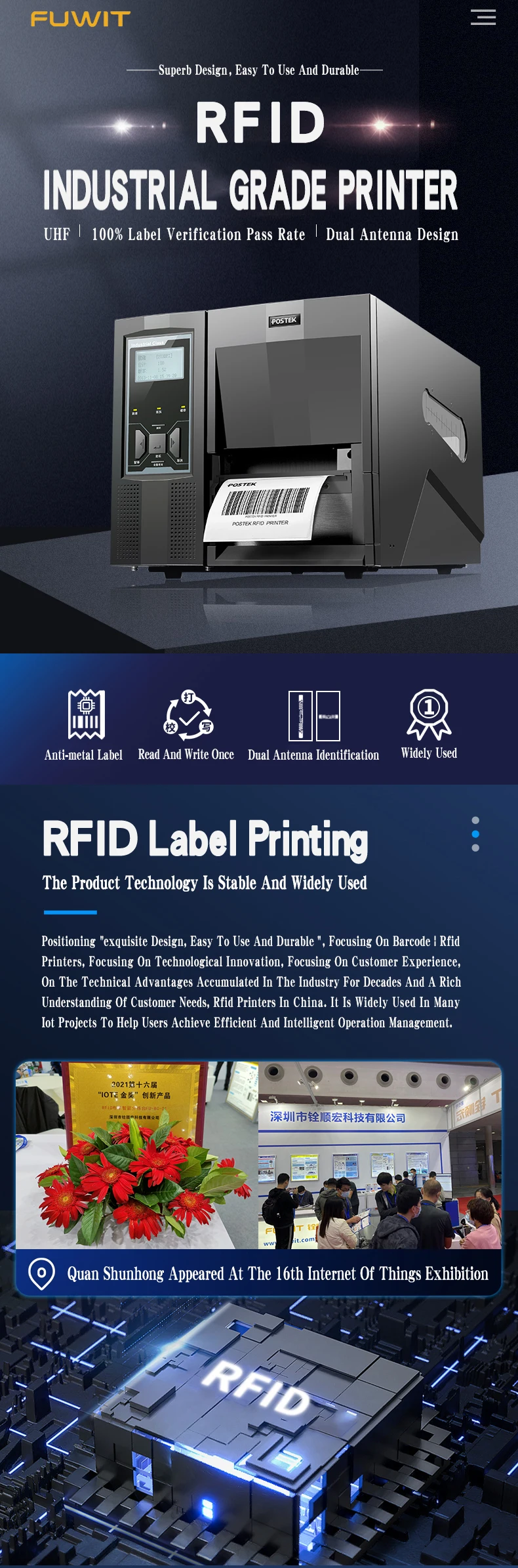 Postek Tx3r 300dbi Industrial Grade Label Printer - Used