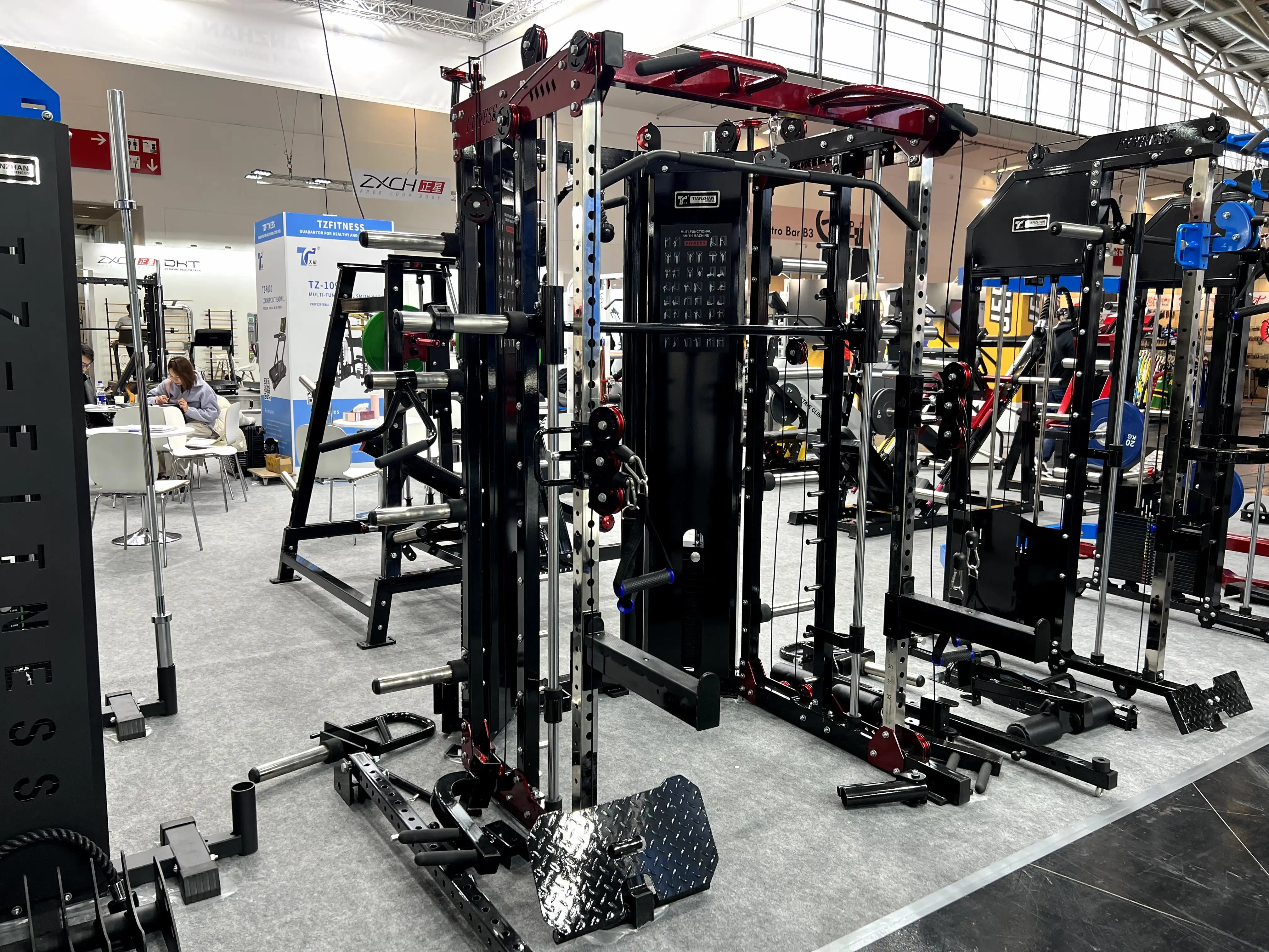 Home Gym Cable Crossover Machine Squat Rack Multi-functional Trainer ...