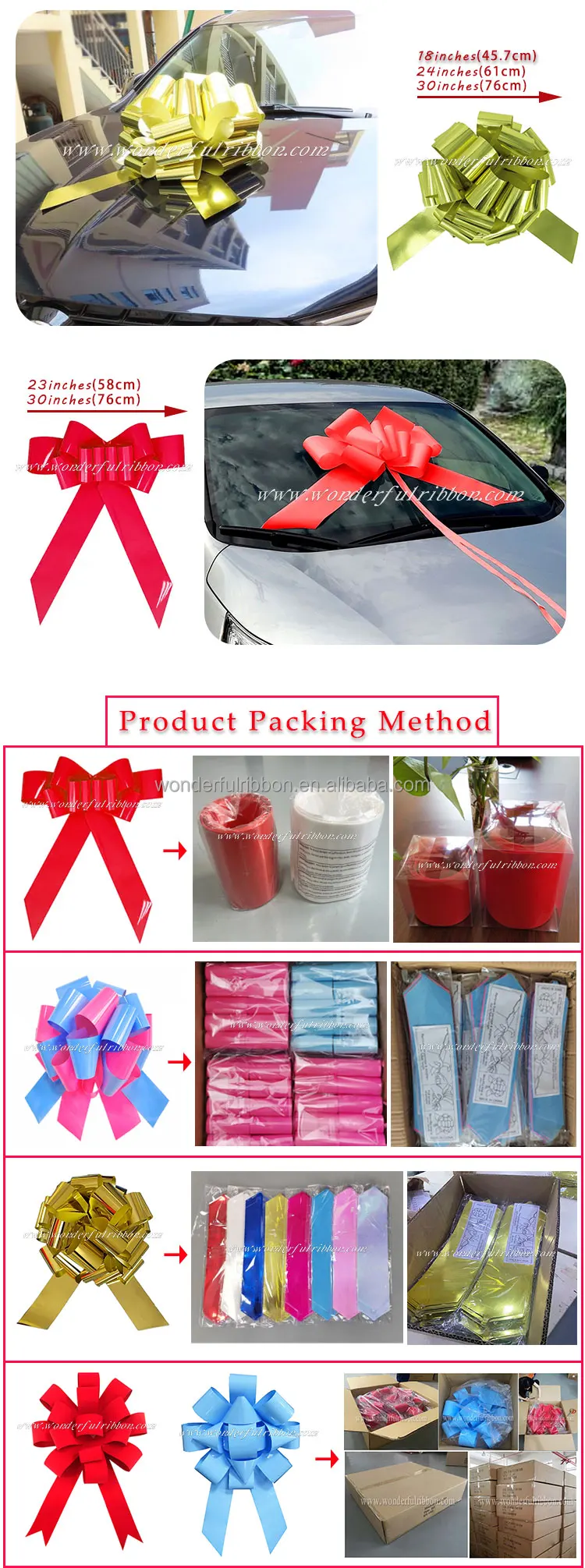 Wholesale Wonderful Large Ribbon Bow 12 16 18 24 30 Inches Giant Indoor ...