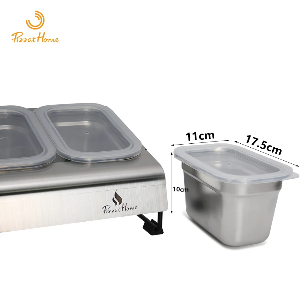 201 Stainless Steel Pizza Topping Station Ingredients Preparation Stand ...
