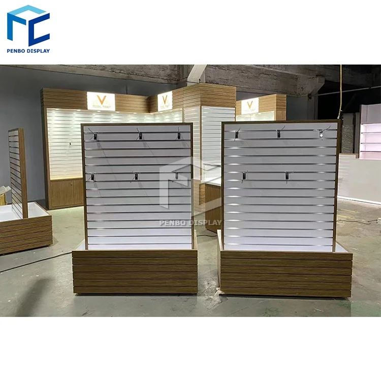 Fashion Design Mobile Phone Display Stand Rack MDF Wood Computer Cell Showcase Phone Shop ...