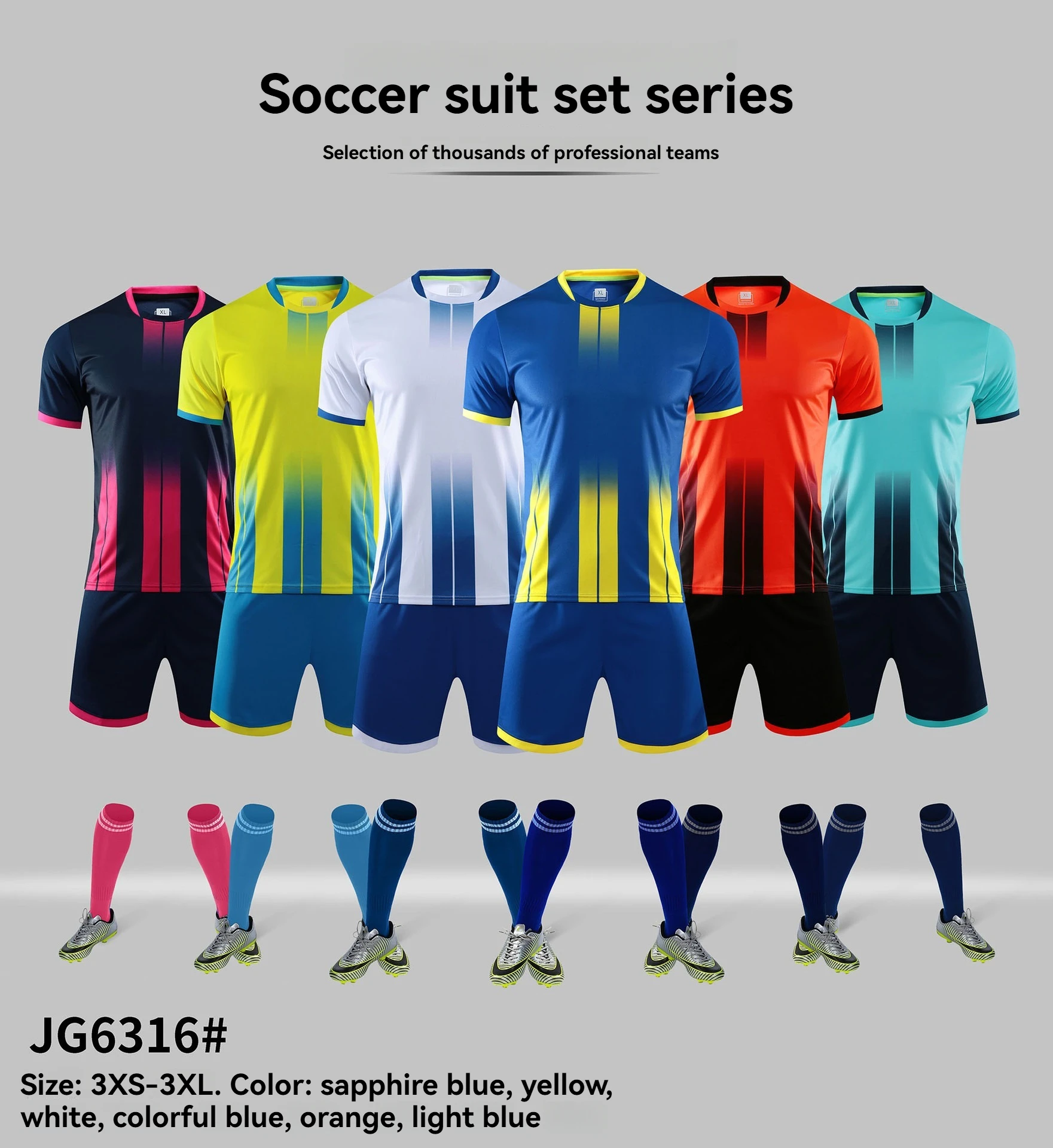 Sublimation Custom Soccer Jersey Uniform Quick-drying Comfortable ...