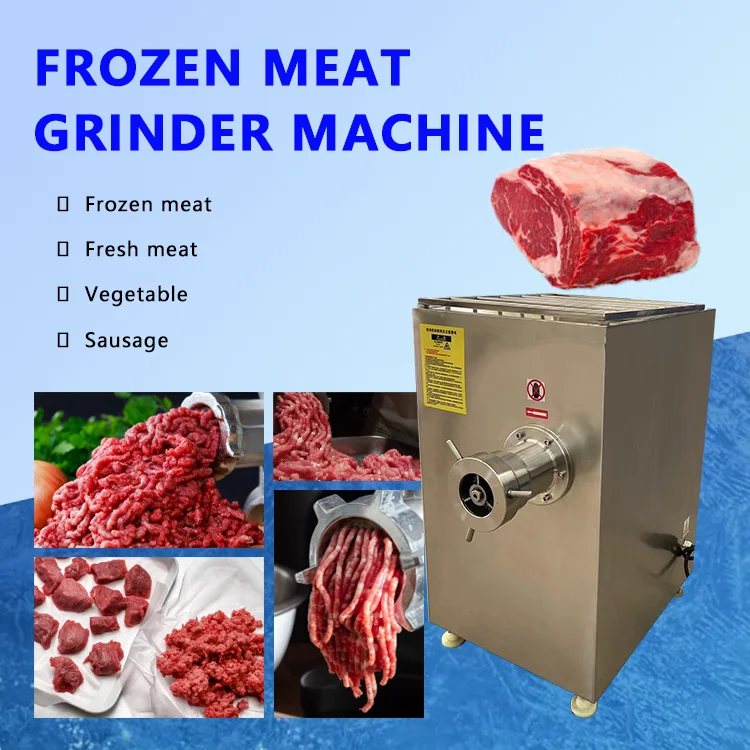 500kg/h Industrial Meat Mincer Machine Mincing Frozen Meat Grinder Pork ...