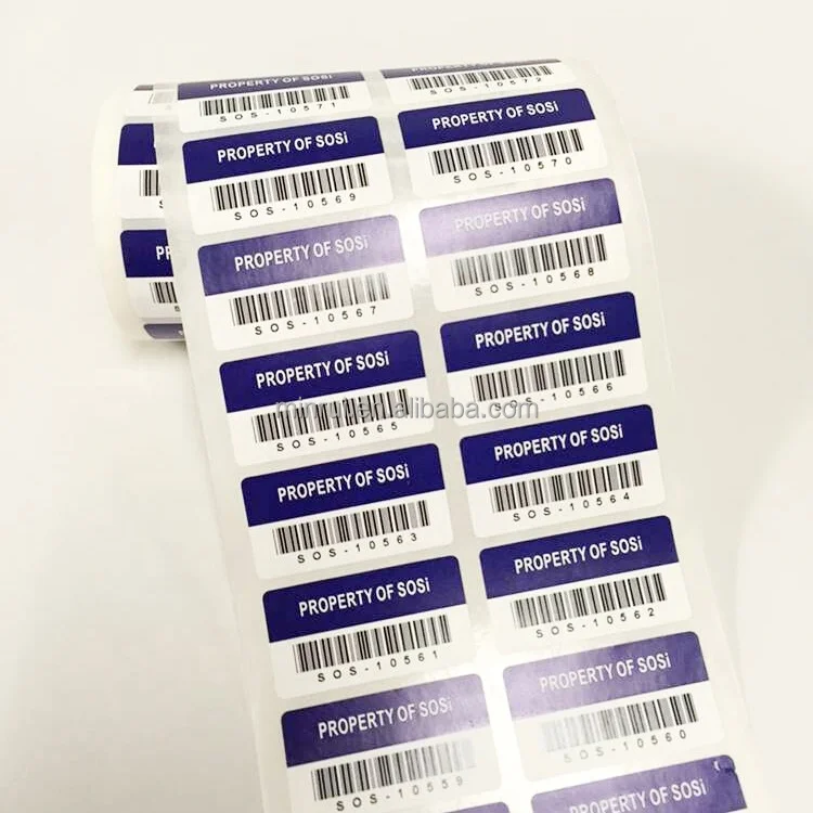 Custom Destructible Serial Number Sticker - Anti-counterfeit