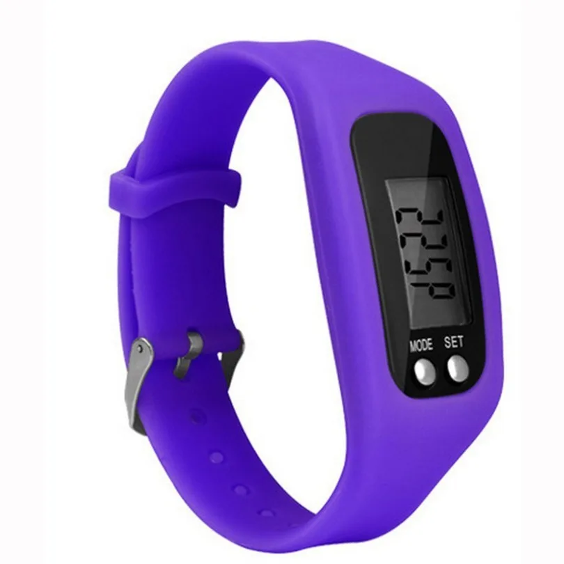 Custom Silicone Fitness Tracker Watch Walking/Running Pedometer ...