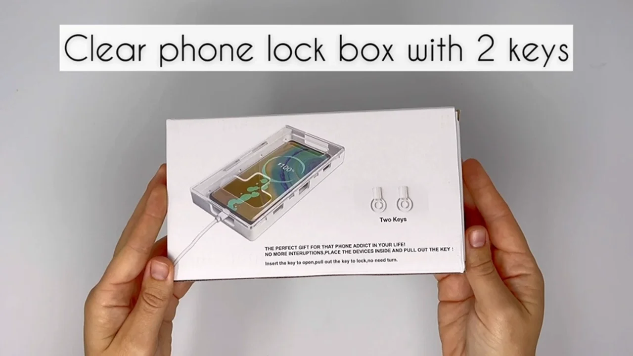 Portable Cell Phone Locker Box Jail With Two Keys Prevent Phone ...