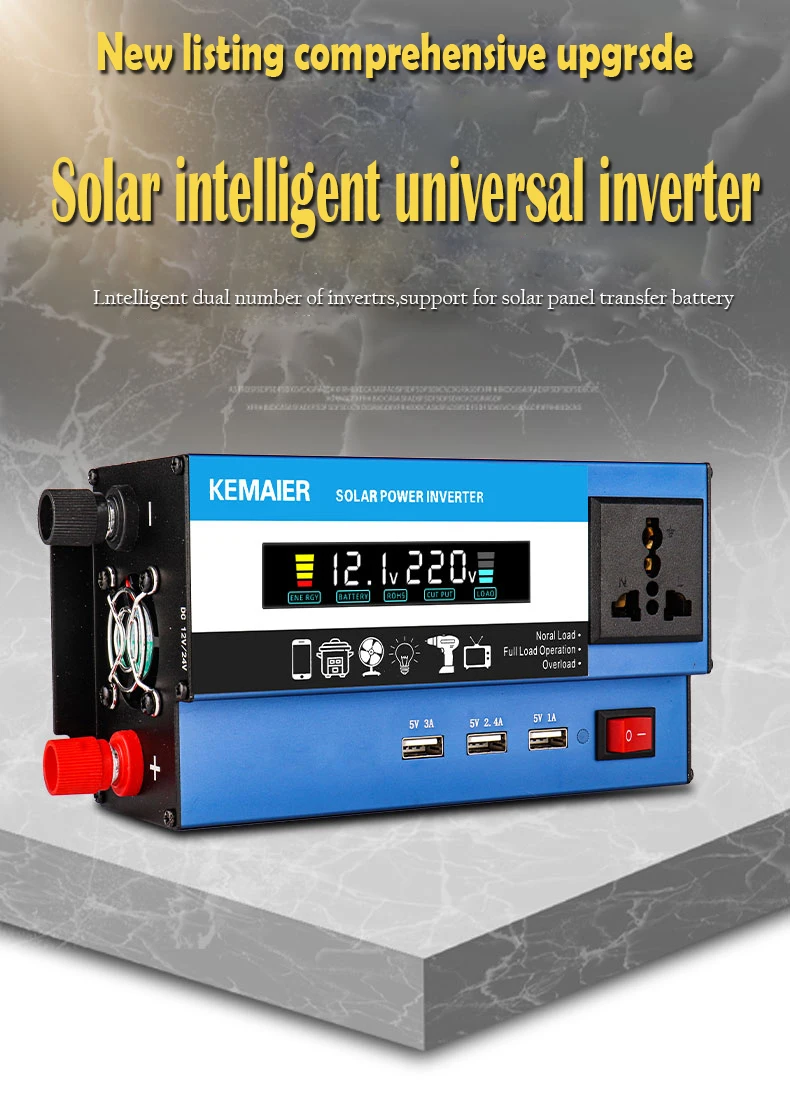 1600w Car Mounted Solar Inverter Dual Voltage Universal 12v24v48v60v ...