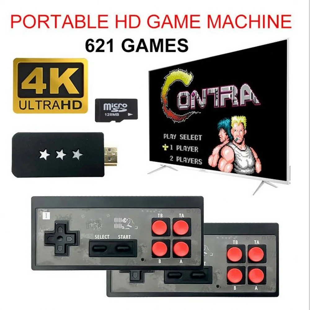 Y2 Plus 4K Video Game Console Built in 600 Classic Games Mini Retro Console Wireless Controller HD Compatible Output Dual Play Alibaba