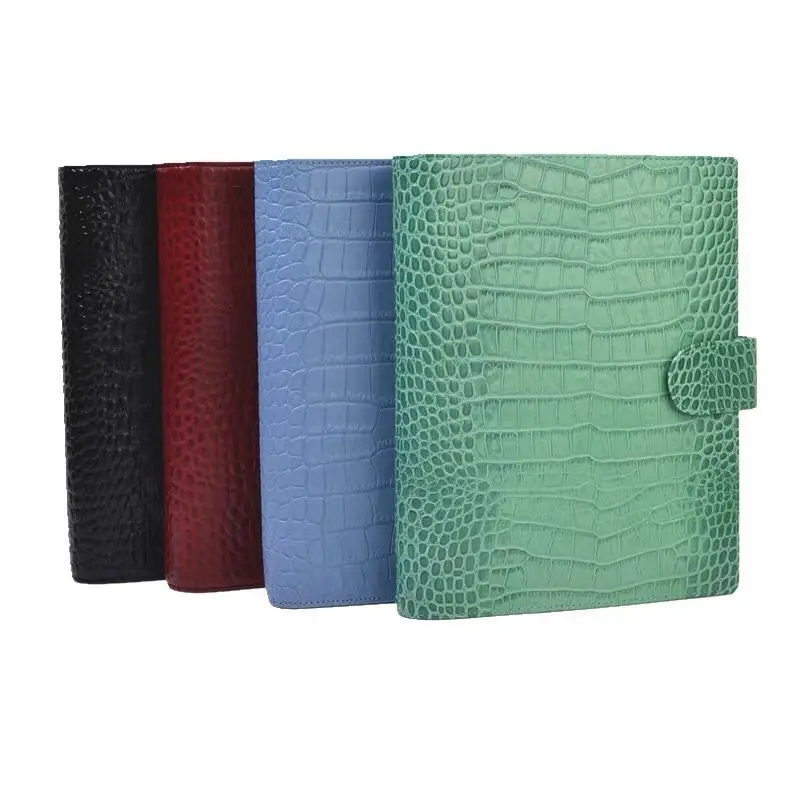 Crocodile Pu Leather Filofax Organizer Binder Planner
