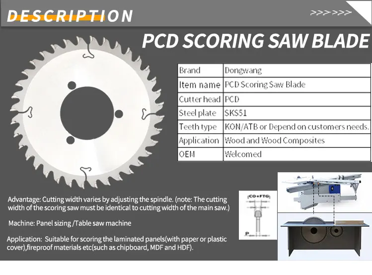 Manufacturer 160mm Diamond Conical Scoring Circular Saw Blade PCD ...
