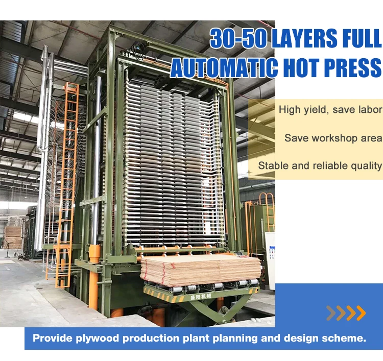 China Plywood Hot Press Machine With Durable Cylinders And Platens ...