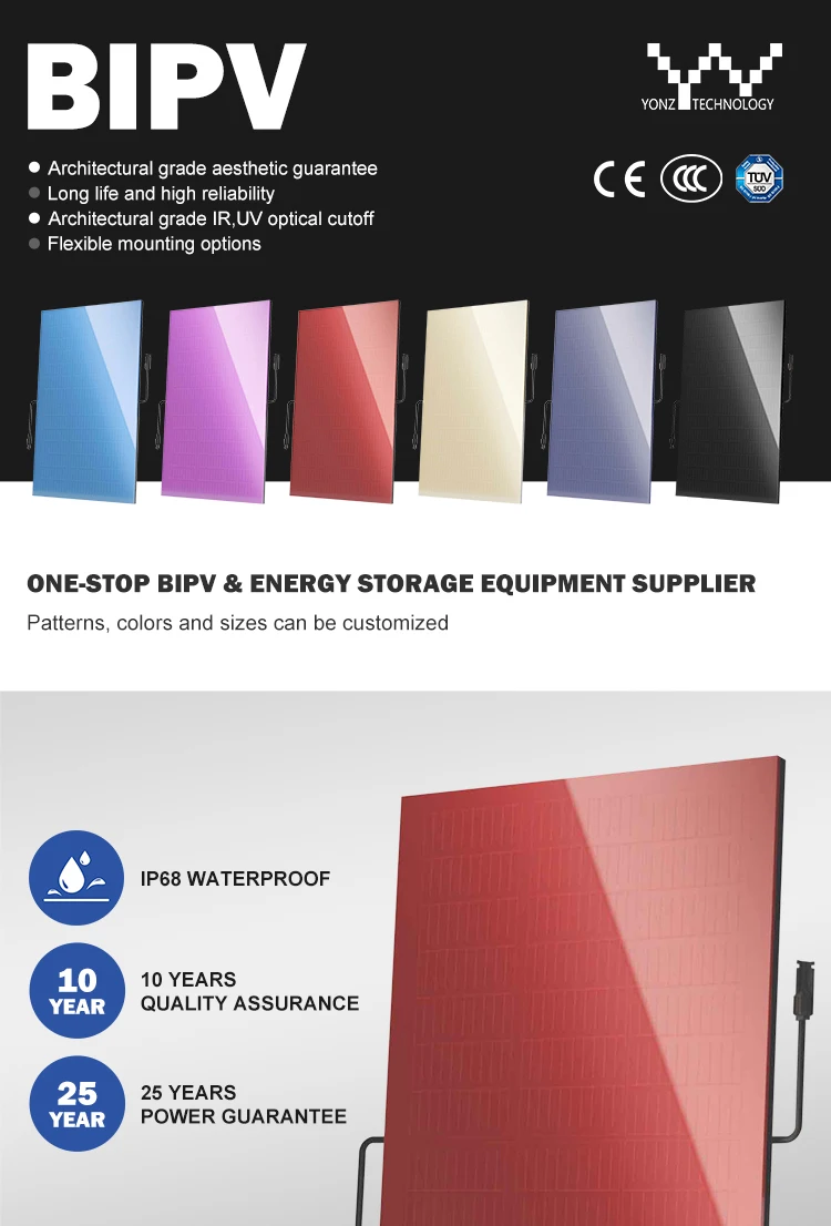 YONZ BIPV Facade Solar Panels - Customizable 120watt System