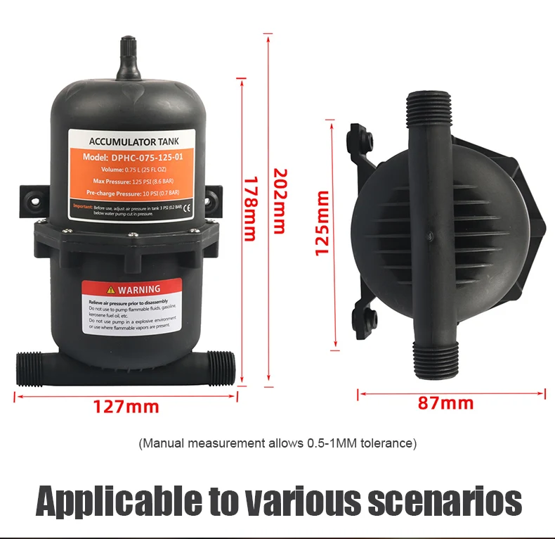 0.75 Liter Pressurized Water Accumulator Tank| Alibaba.com