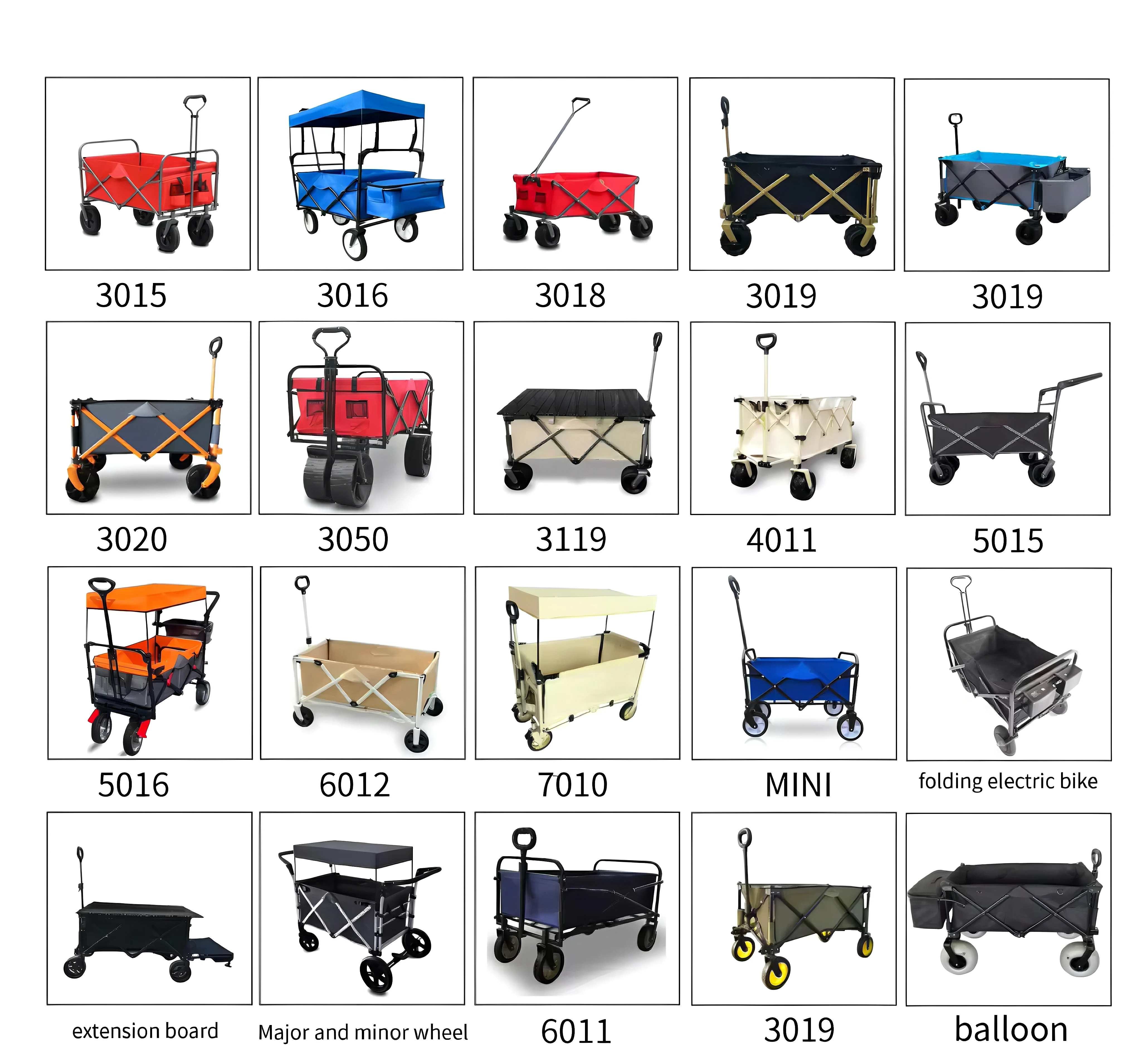 Outdoor Beach Camping Trolley Cart Fishing Folding Camping Wagon ...