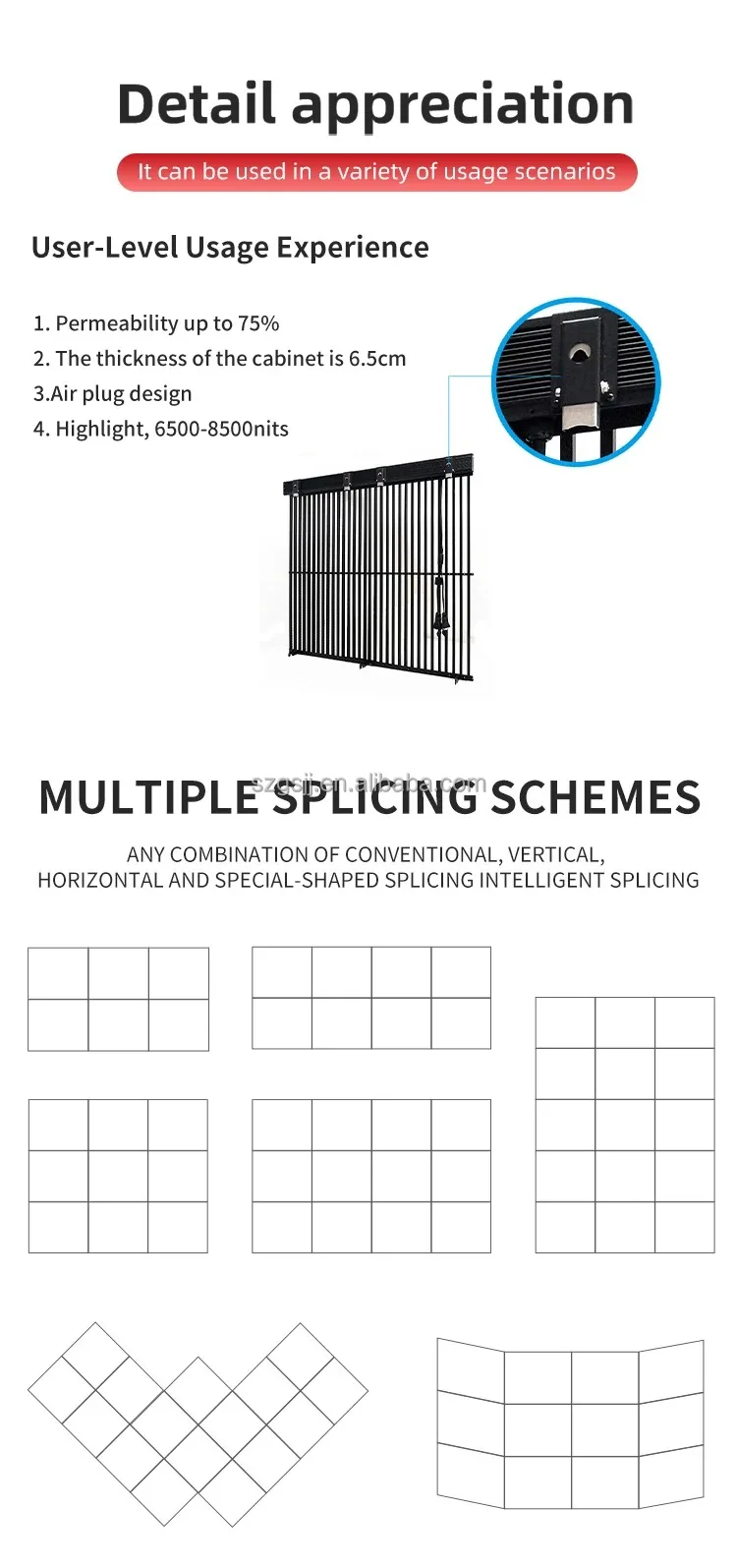 Shopping Mall Transparent Led Grille Display Screens Dip Outdoor ...