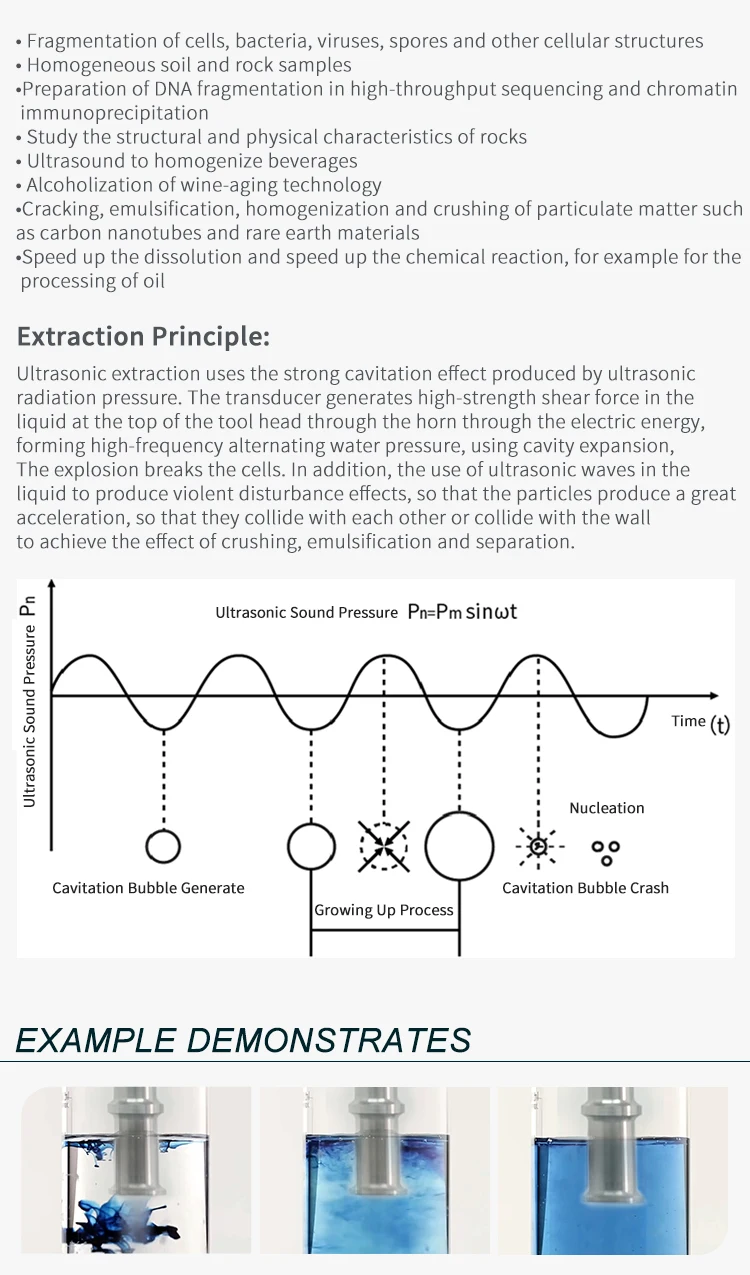 Factory Price Ultrasonic Homogenizer Lab Emulsification Ultrasonic ...
