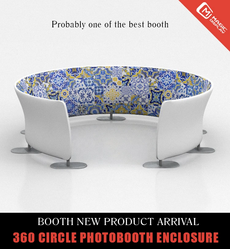 Custom Printing Design 360 Photo Booth Circle Barrier with Opening ...