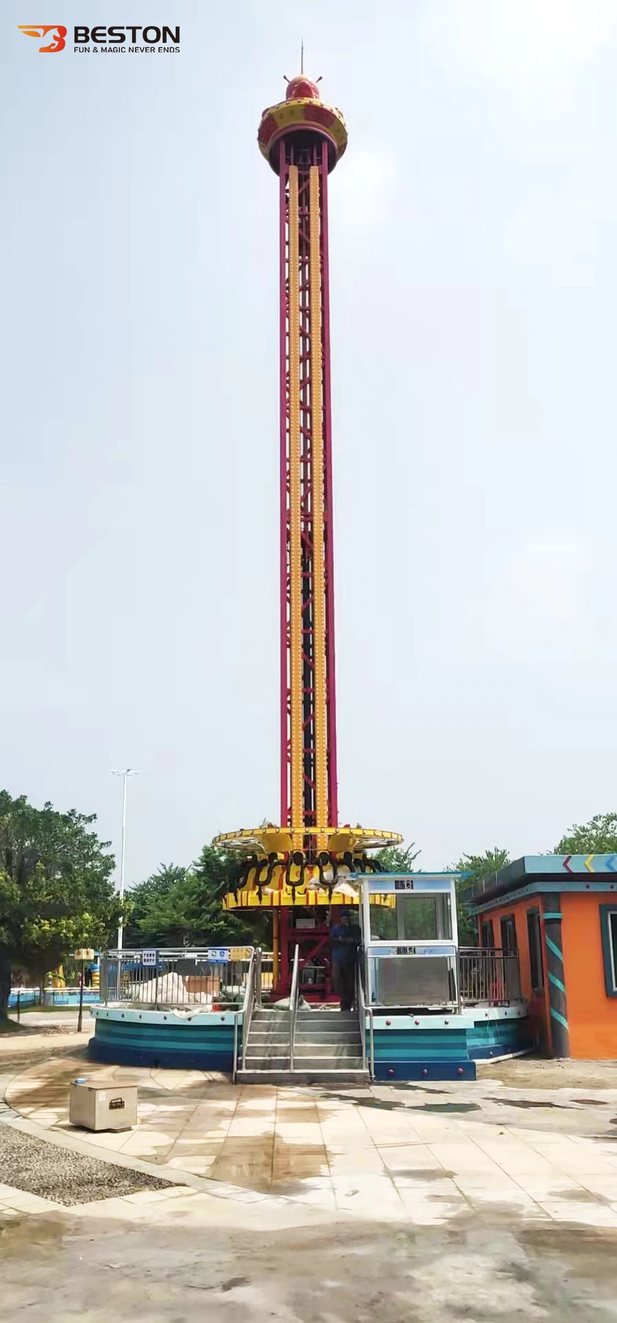 Thrilling Rides - Kiddie Fairground Electric Flying Drop Tower Rides