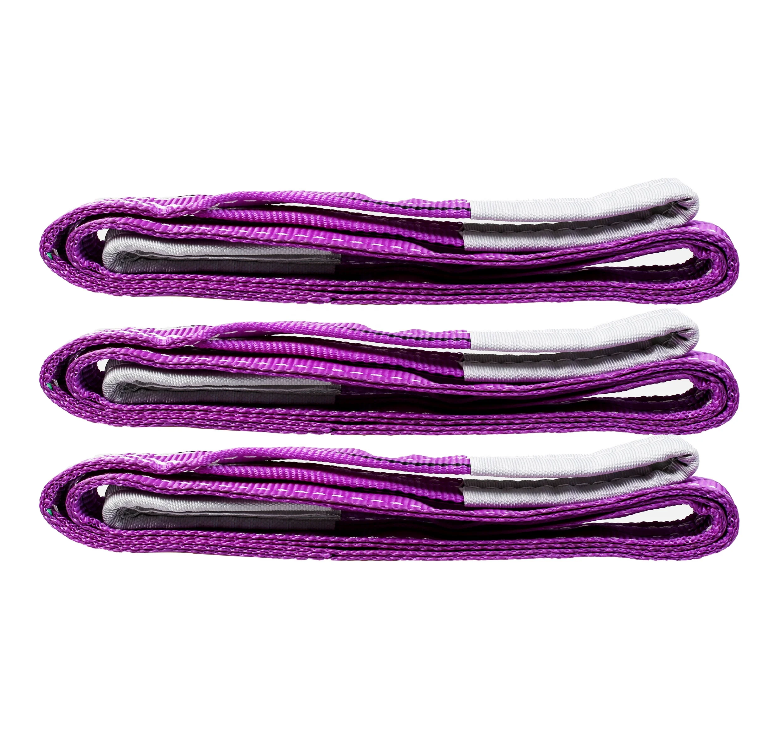 1t Purple Flat Custom Webbing Belt Sling Ropes Nylon Flat Webbing - Buy ...