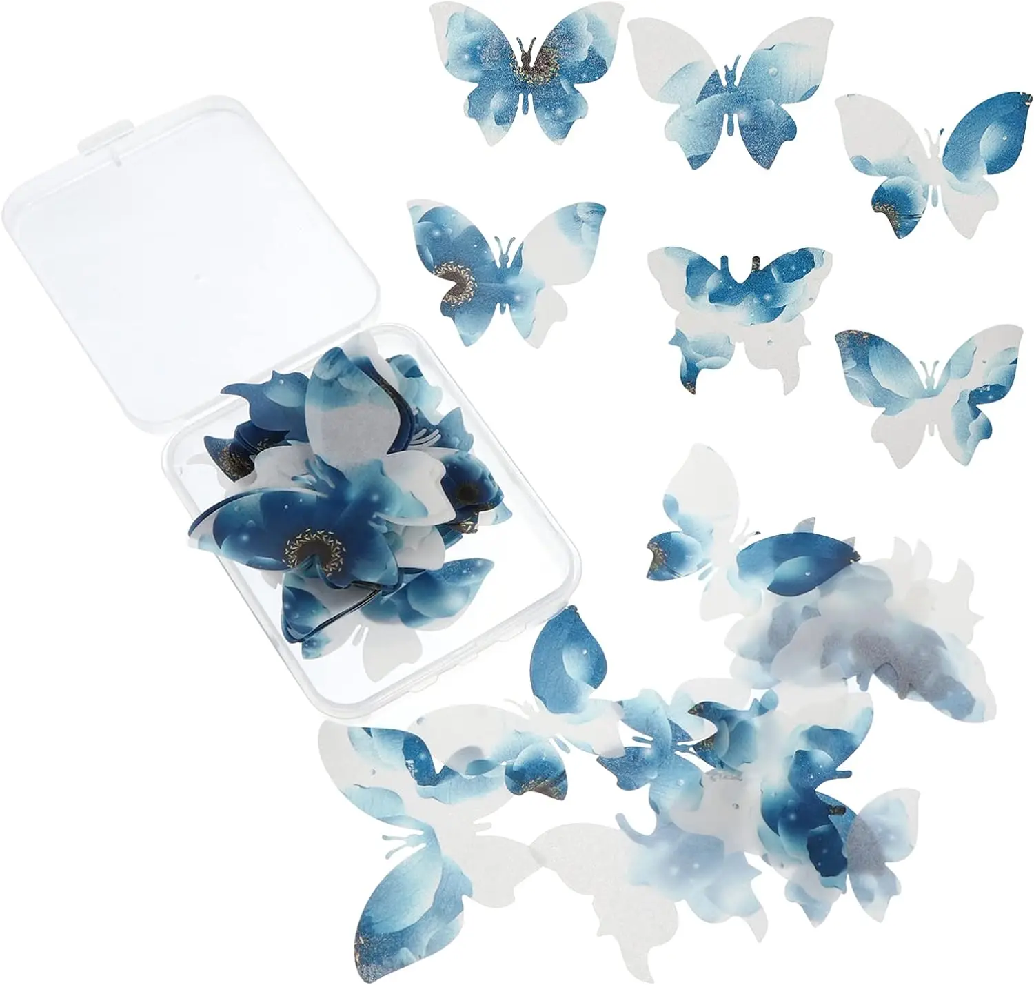 Edible wafer paper butterflies rice paper for cake cupcake toppers ...