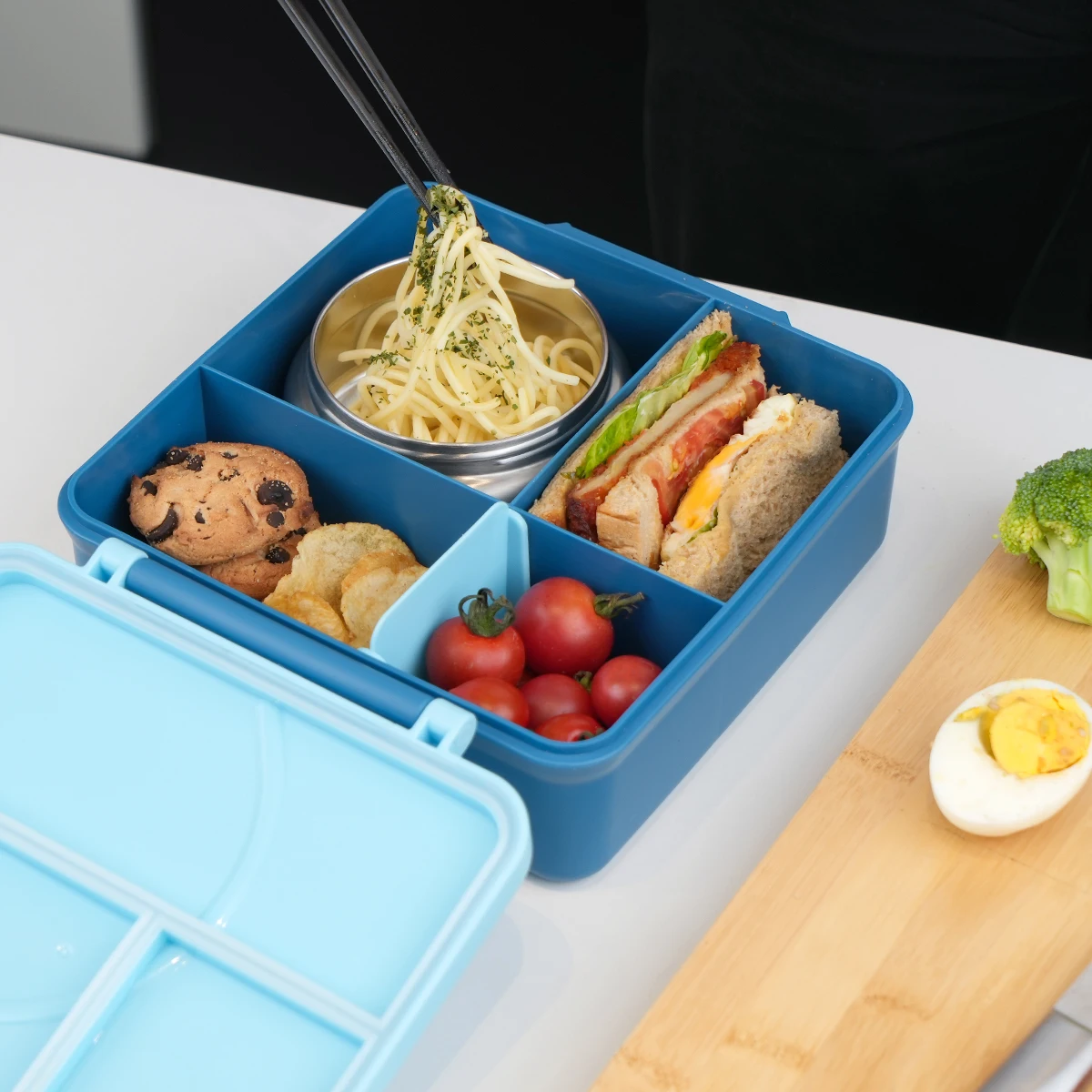 Bento Lunch Box For Kids,4-compartment Leak-proof Kids Lunch Box For ...