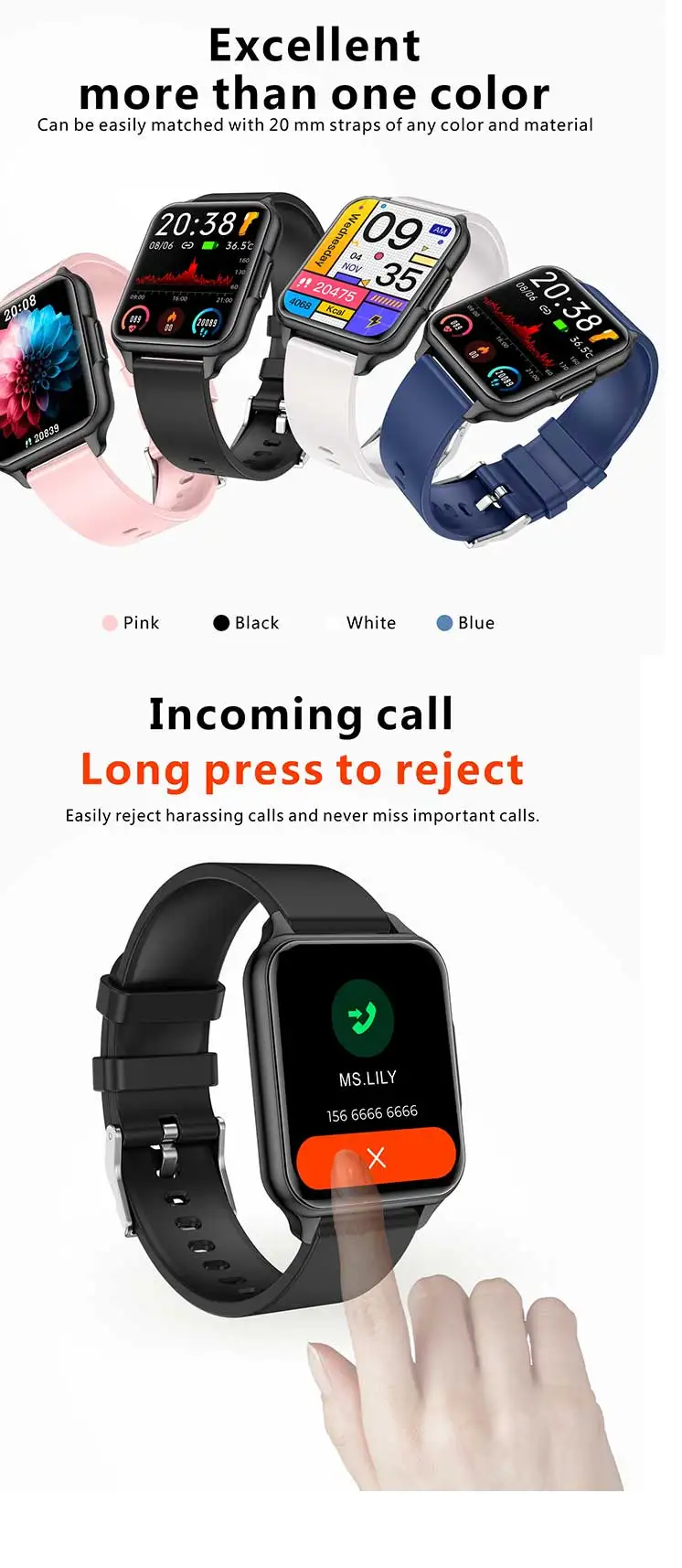 Waterproof Android Q26 PRO Smart Watch - Fitness & Style