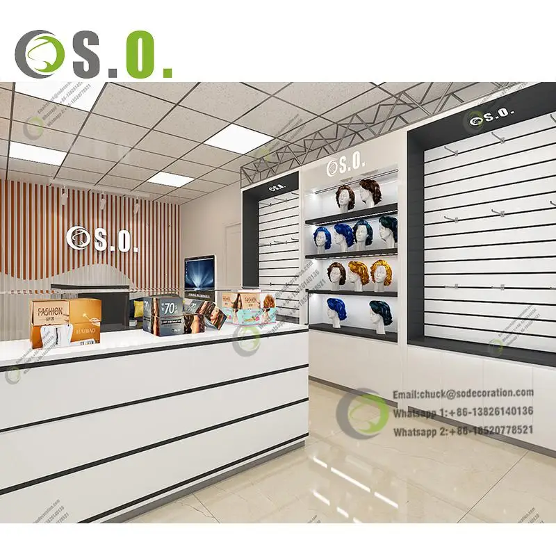 Beauty Salon Display Cabinet Fashion Makeup Shop Display Hair Salon ...