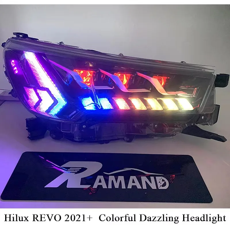 Colorful DRL Full LED Headlamp for Toyota Hilux Revo 2021+