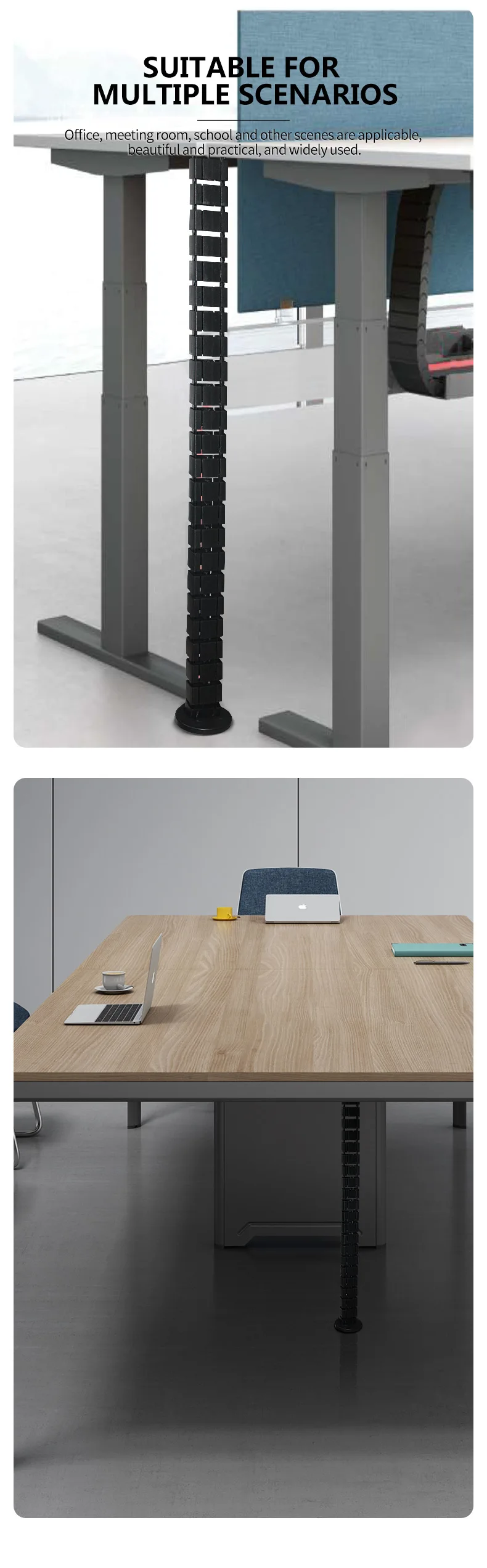 Factory Supply Vertical Under Desk Cable Manager Adjustable Snake Cable ...