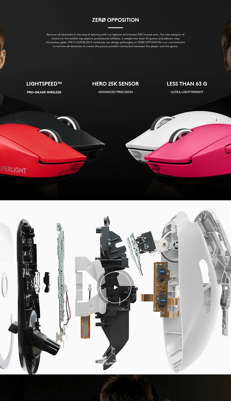 Logitech GPW Wireless Gaming Mouse - Superlight & Dual-mode