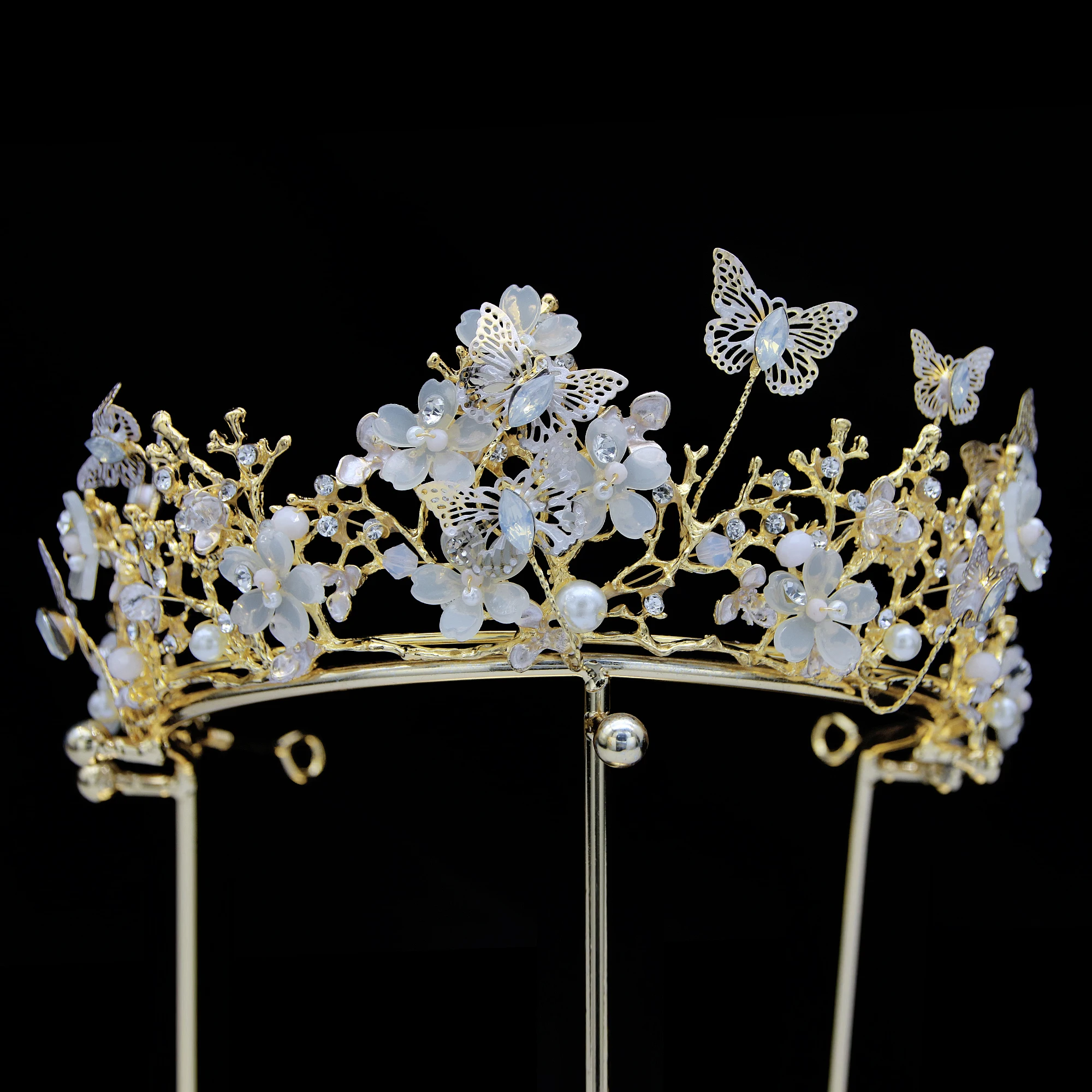 New Design Handmade Butterfly Tiaras and Crowns Wedding Tiara Bridal ...