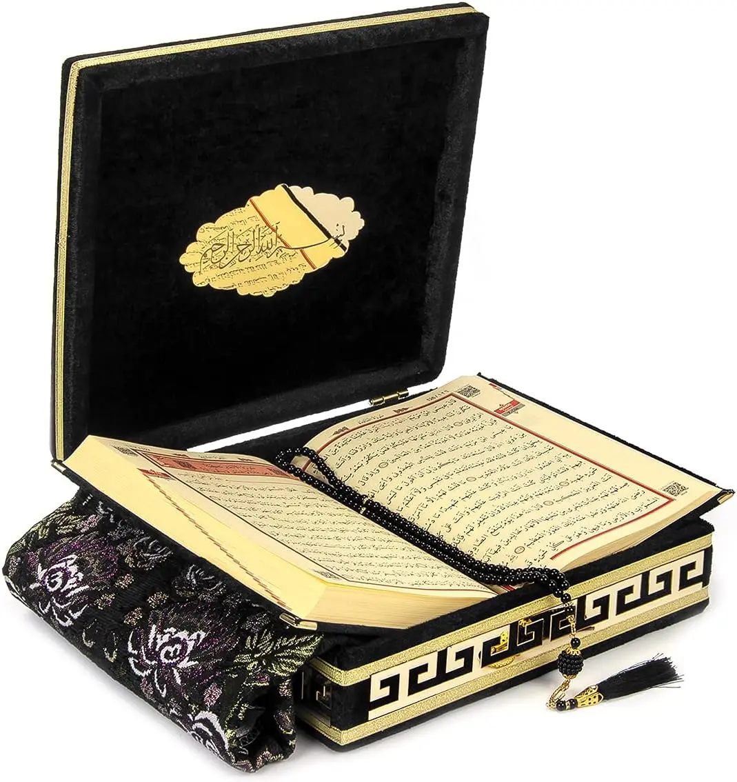 Luxury Black Velvet Quran Gift Box For Preying Wedding New Design Top ...