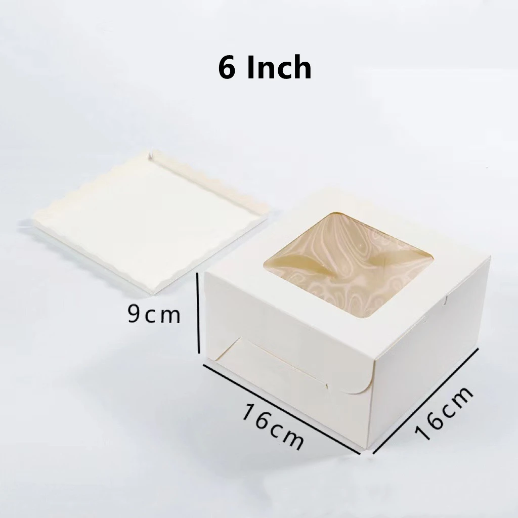 Luxury Cake Boxes with Clear Window - 6, 7, 8, 10 Inch Options for ...