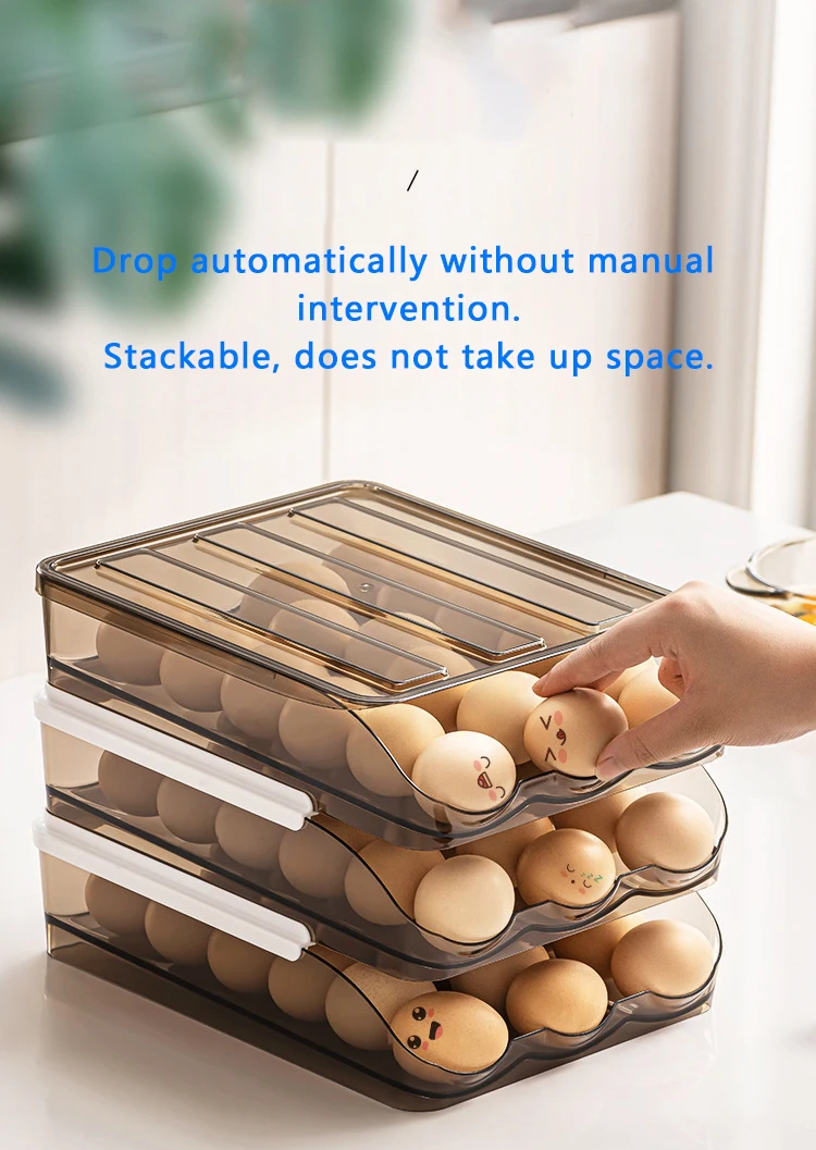 JILEN- Plastic Kitchen Egg Storage Box, Automatic Egg Drop Box| Alibaba.com