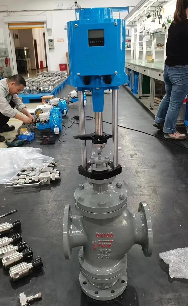 3-outlet Shunt Electric Regulating Valve Dn65 Thermal Oil High ...