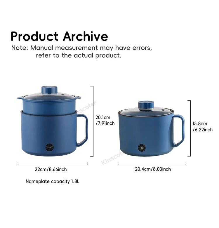 Small Portable Electric Mini Multi Cooker Kitchen Cooking Pot 1.8l ...