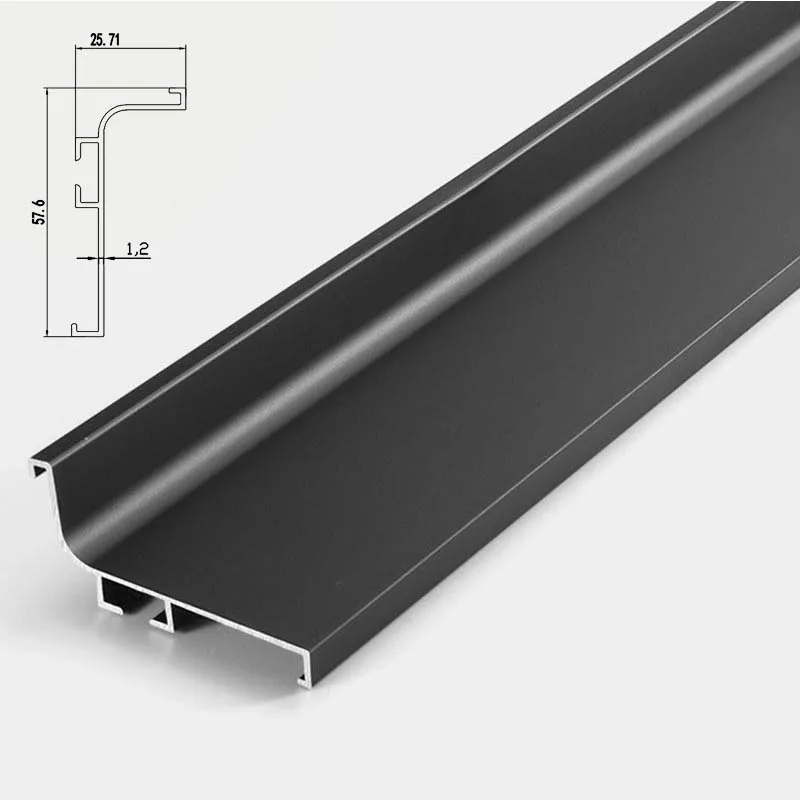 Modern Kitchen Cabinet Stainless Steel Handless Profiles Extruded ...