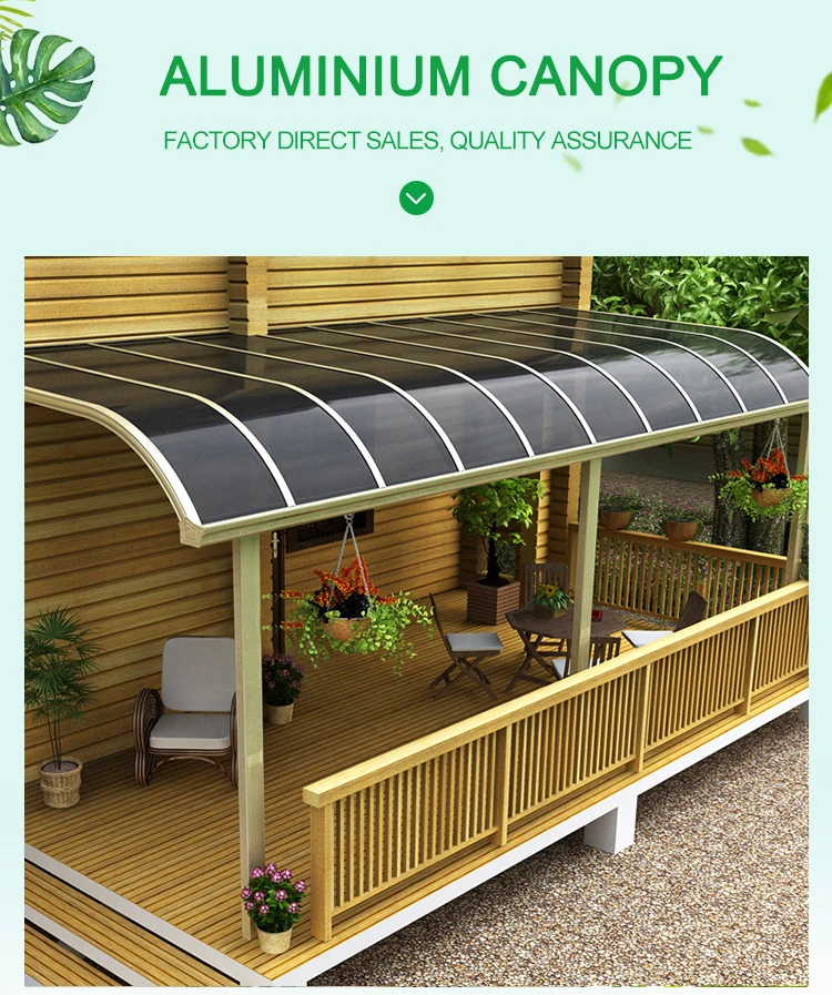 Terrace Covers with Polycarbonate Roof - 100% UV Protection