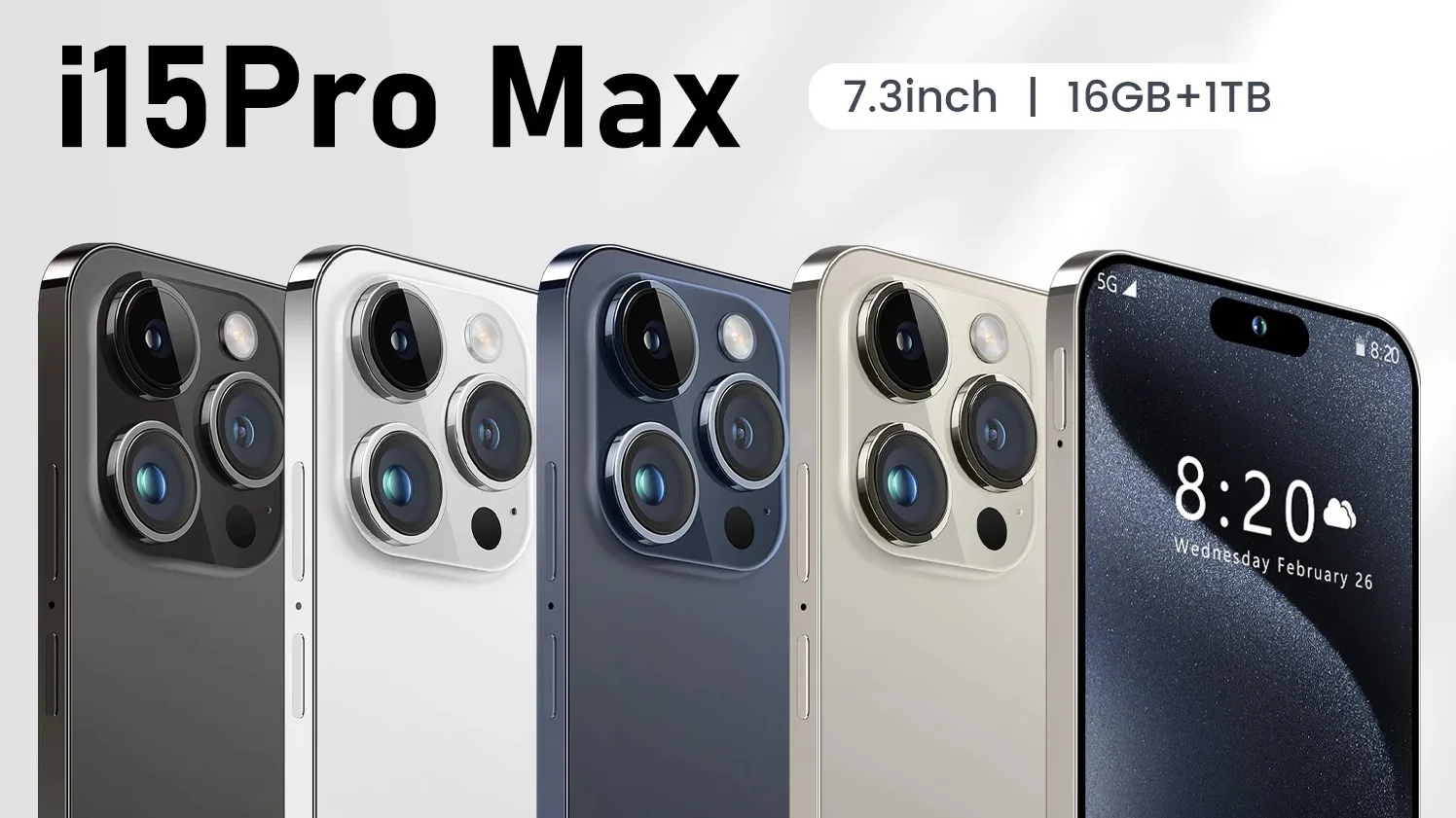 Original I15 Pro Max 5g Smartphone Desbloqueado 128gb Oled Titanio ...