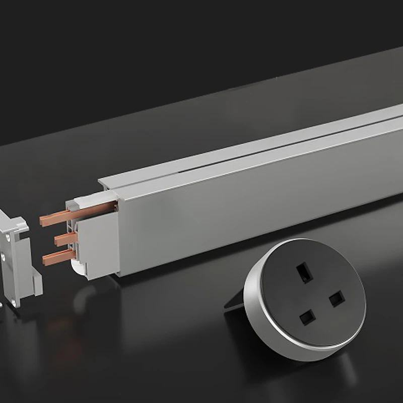 Aluminum Wall Track Socket - Movable Modular Power Rail