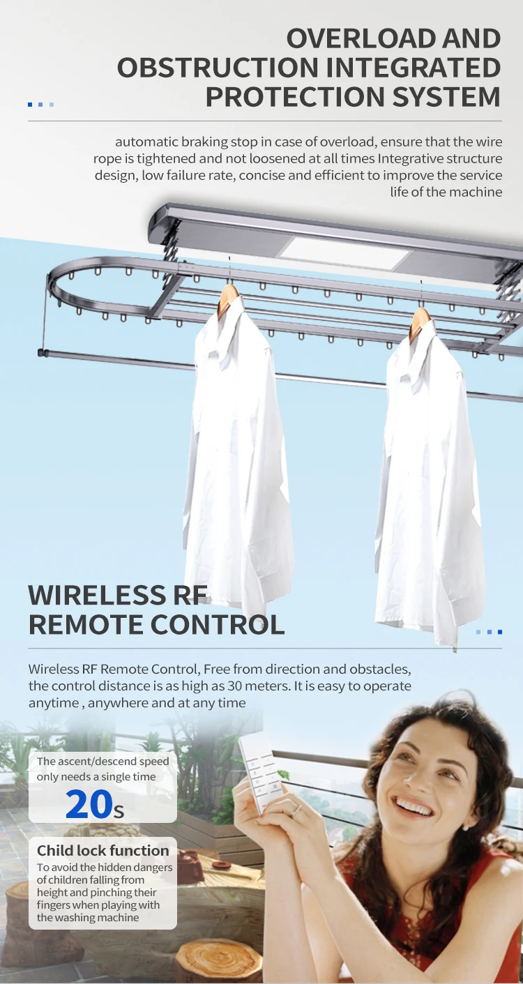 Eco Electric Foldable Laundry Clothes Pipe Clothing Drying Hanging ...