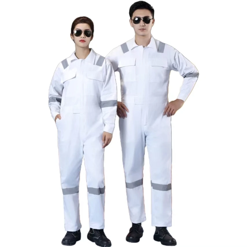 Cotton workwear, safety uniform, customizable logo, neutral, all season ...