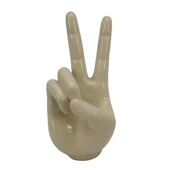 White Victory Pose Statue Hot Sale Resin Home Decoration Sports Model ...