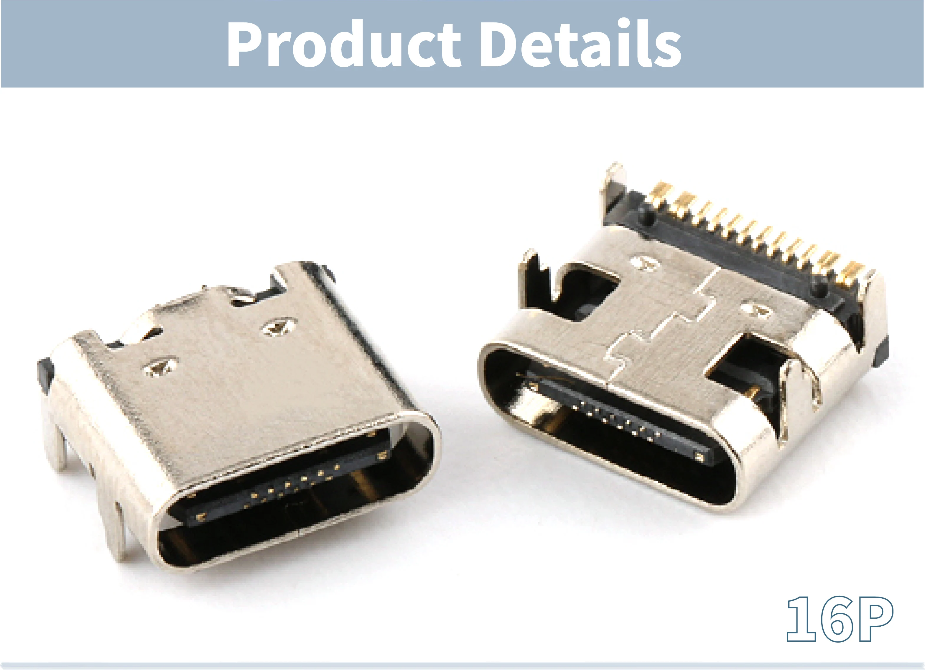 Type-c 8 Pin Male Welding Connector Usb C Male Plug Connector For Pcb ...