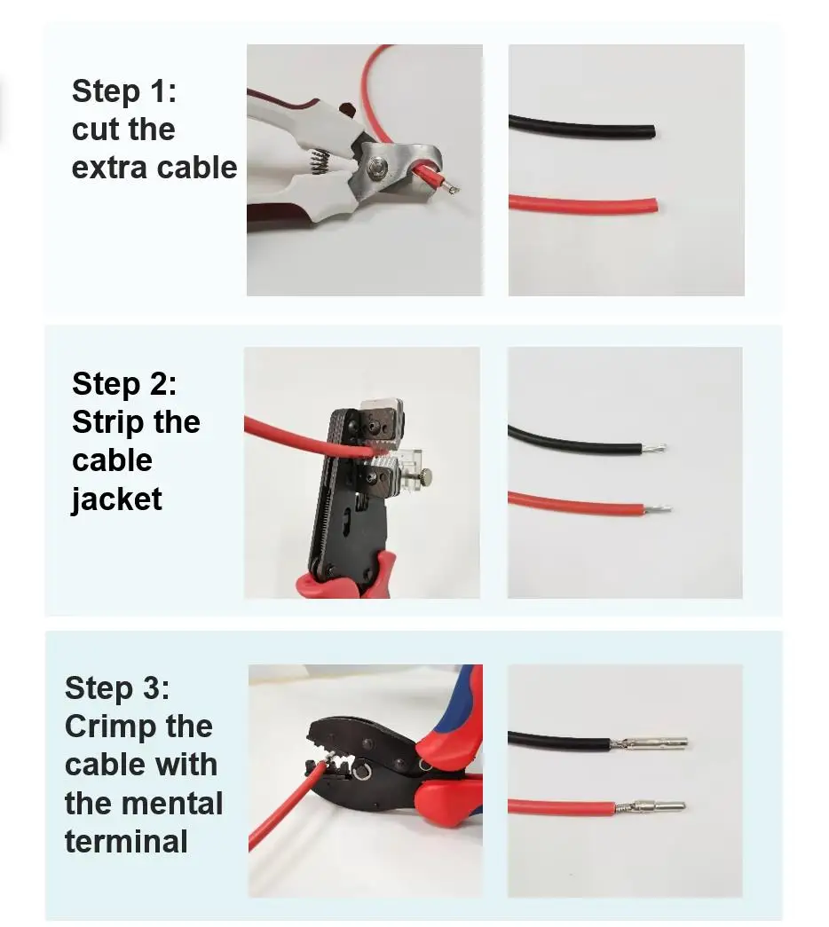 Hejia Solar Cell Electrical Connector Crimp Connection Tin Plated Solar