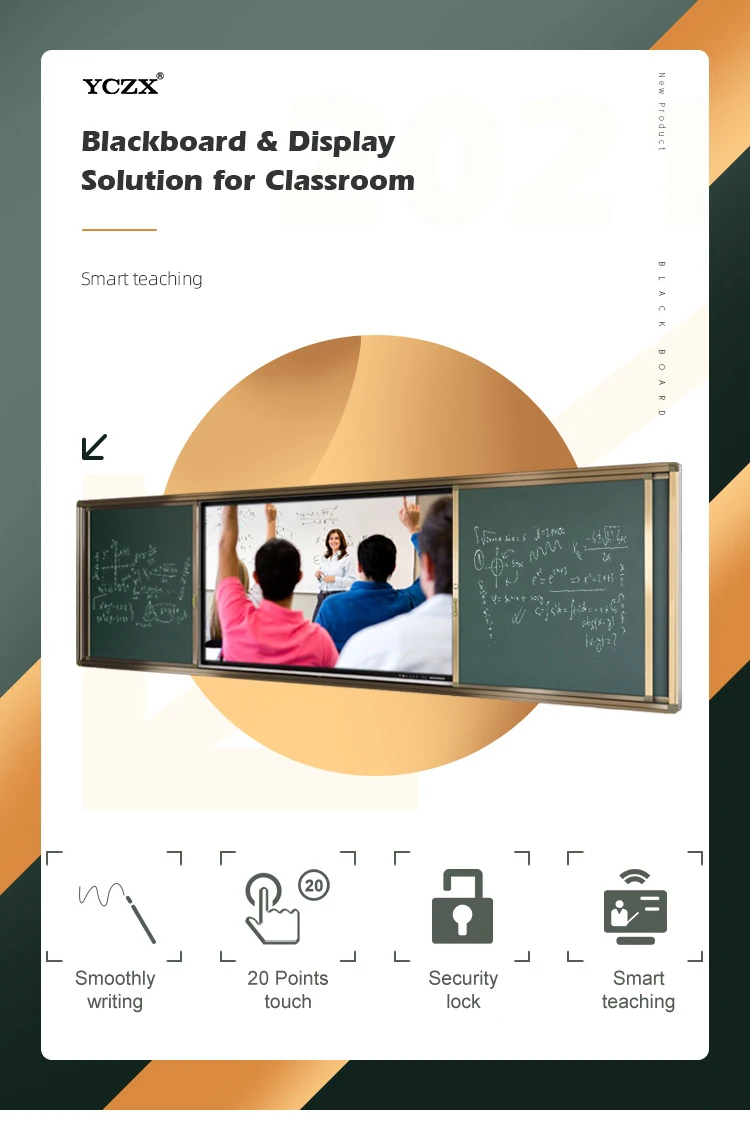 Latest Classroom Interactiv Blackboard Sliding Chalkboard With ...