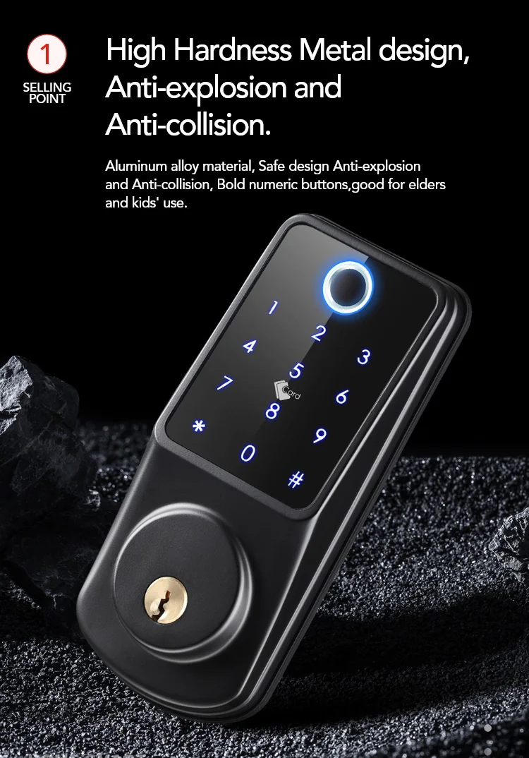 Fingerprint Deadbolt Lock - Intelligent Biometric Security