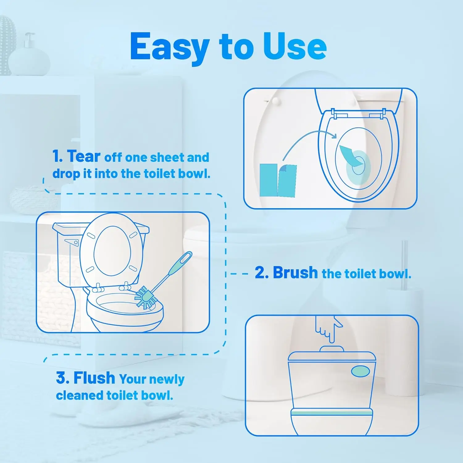 Eco Friendly Toilet Bowl Cleaning Sheets - Efficient & Safe