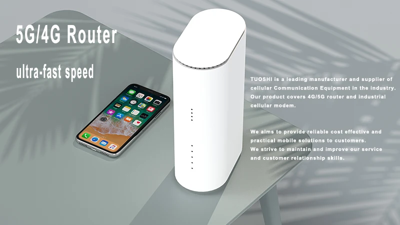 TUOSHI 5G Modem Wifi-6 Router - Gigabit Ethernet CPE