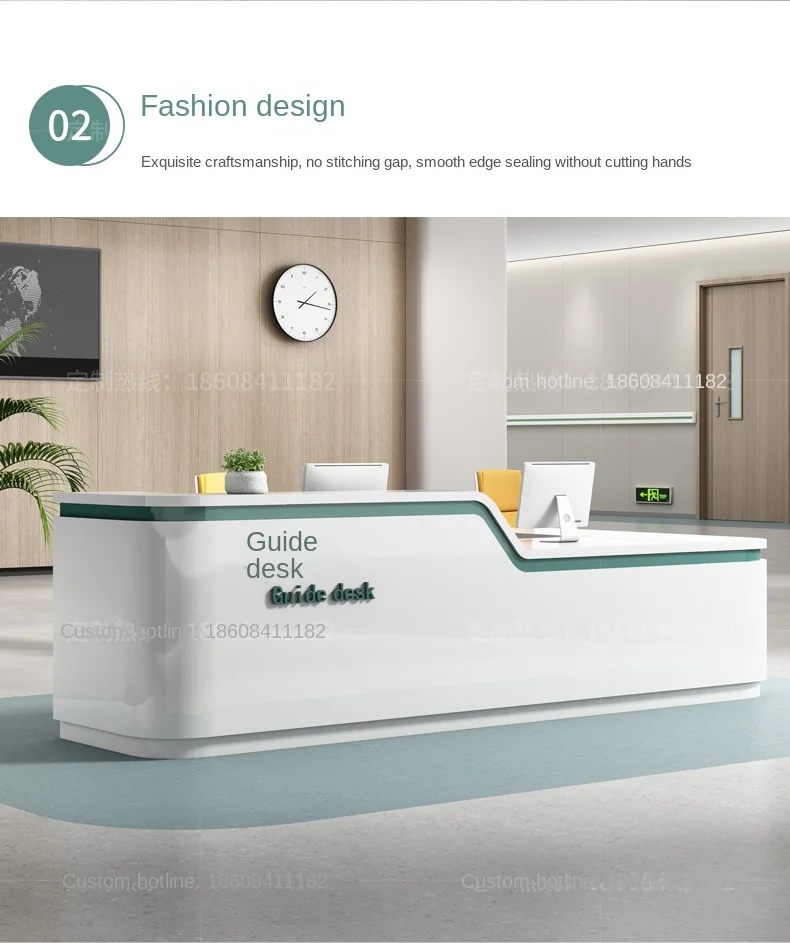 Modern L-Shaped Wooden Reception Desk for Hospitals & Clinics - Stylish ...